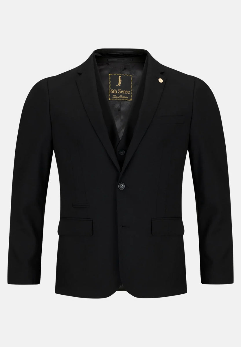Men's 6th Sense 3-Piece Valley Suit | Black – 6thsense.ie